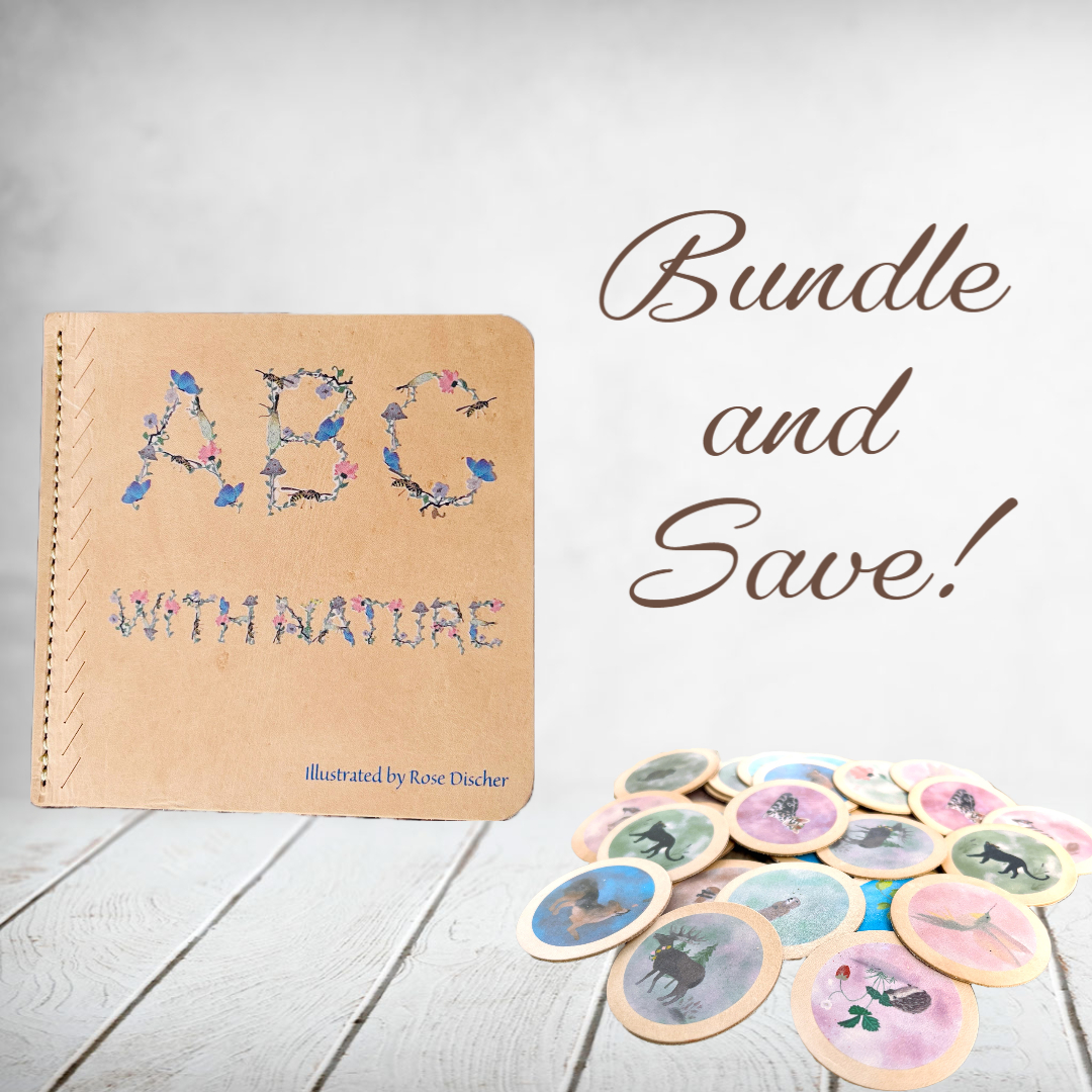 ABC With Nature Book and Memory Game Bundle - Forever Leather LLC