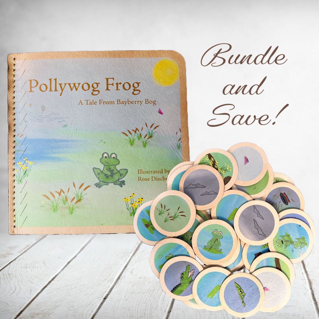 Pollywog Frog Book and Memory Game Bundle - Forever Leather LLC